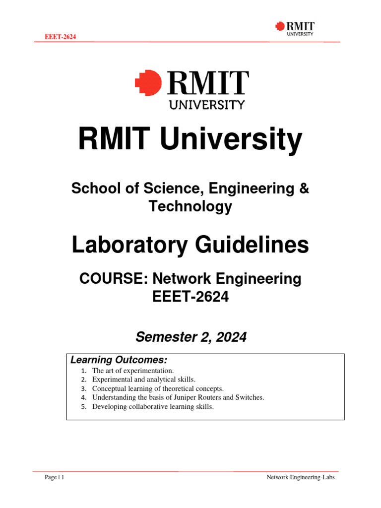 EEET2624 Network Engineering Guidelines Lab1-2 | PDF | Command Line Interface | Shell (Computing)