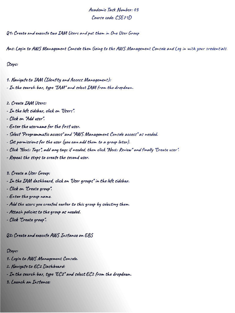 CSE71D Academic Task Number3 | PDF