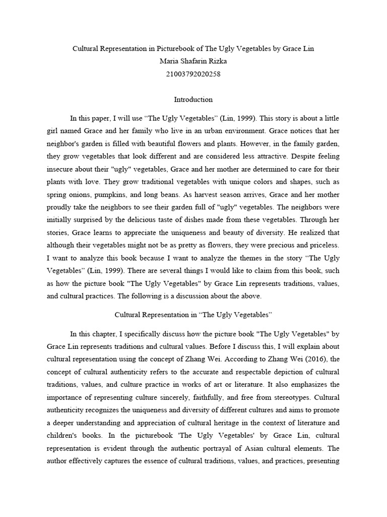 Cultural Representation in Picturebook of The Ugly Vegetables by Grace ...