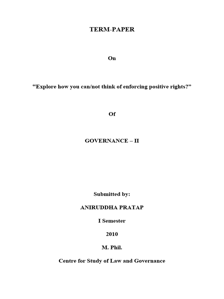 Positive Rights | Download Free PDF | Institution | Justice