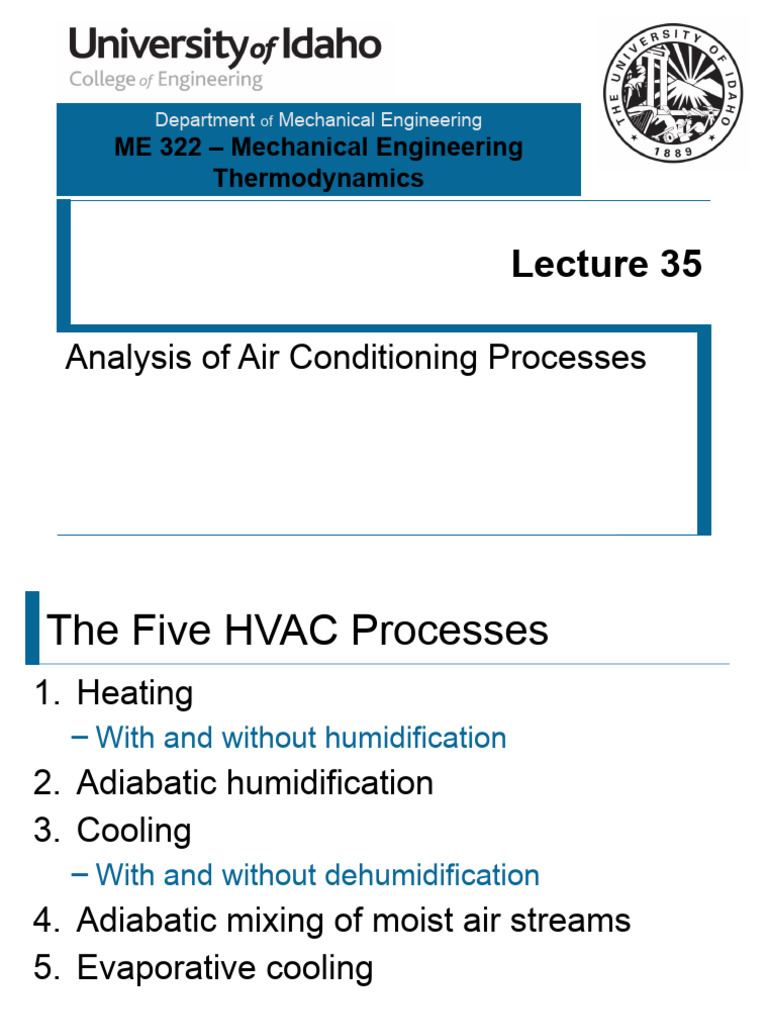 L35 Air Conditioning Processes | PDF | Humidity | Heat