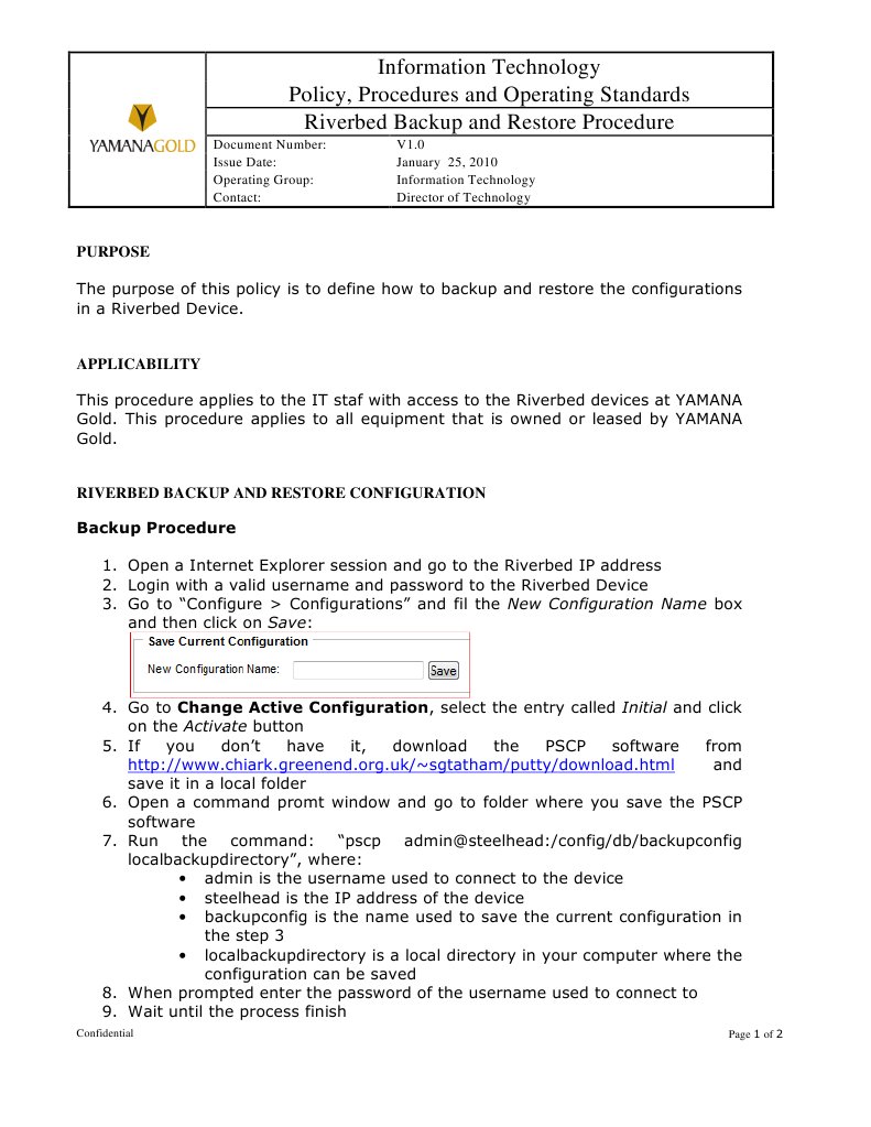 Riverbed Backup and Restore Procedure | PDF | Command Line Interface ...