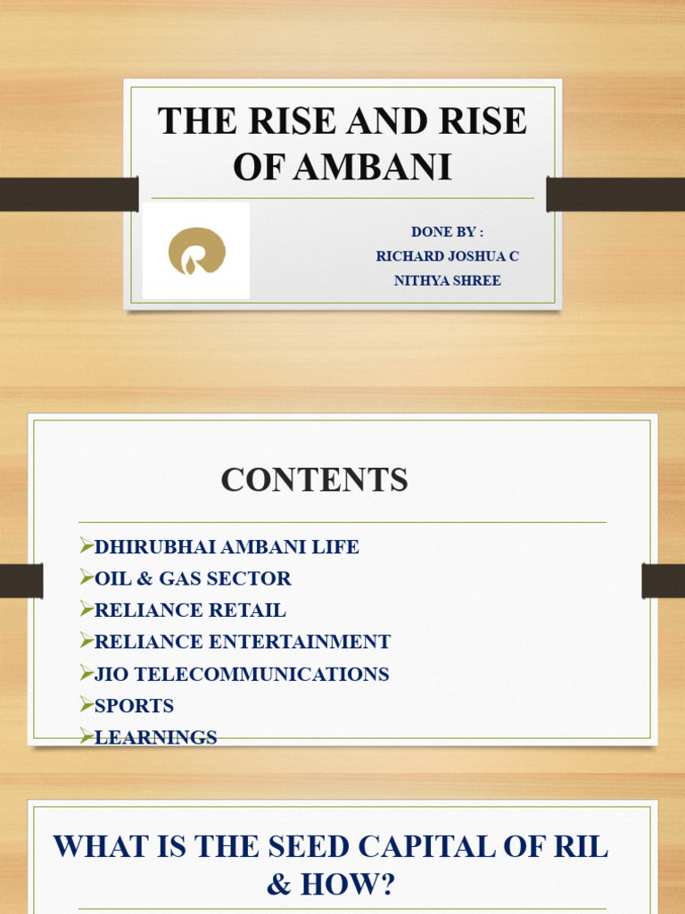 RELIANCE FINAL PPT | PDF