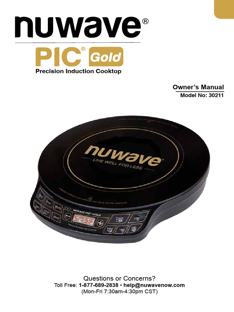 Induction Cooker Nuwave Pic Gold | Download Free PDF | Cookware And ...