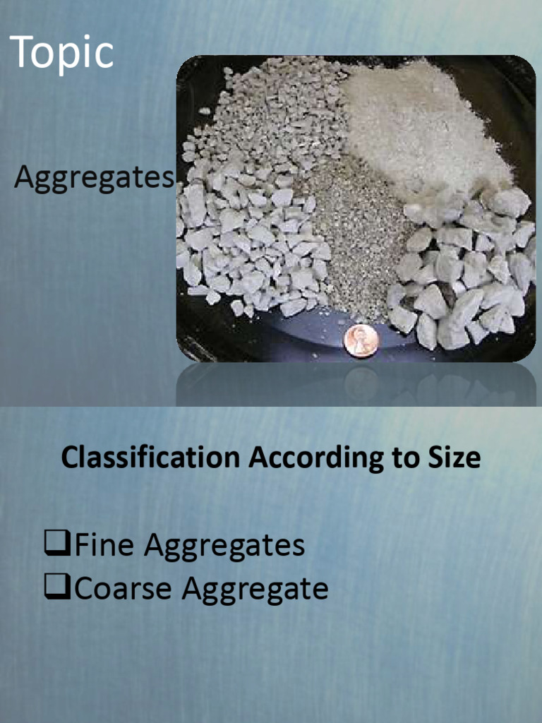 Classification of Aggregates | PDF | Construction Aggregate | Sand