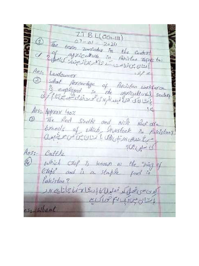 ZTBL 2024 Solved Paper 2 by Iqra Rajpoot | PDF