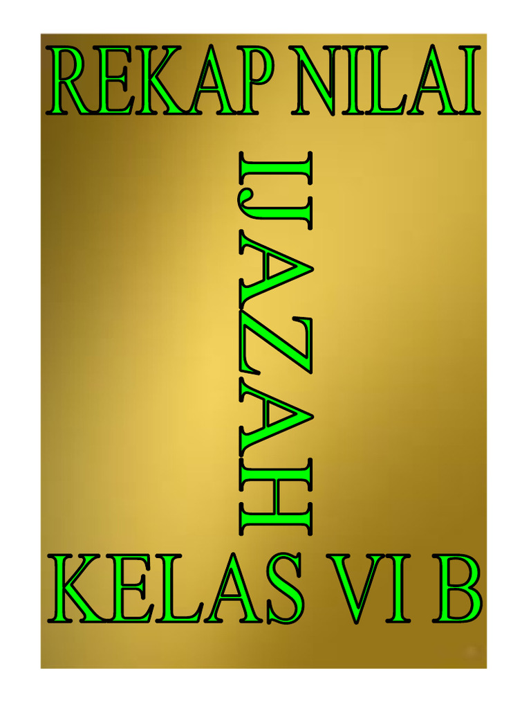 Cover IJAZAH | PDF
