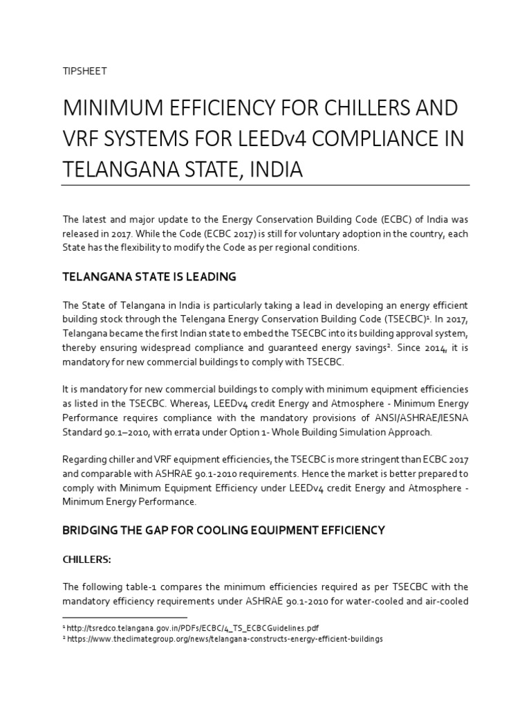 EDS - Chiller VRF Tip-Sheet For India | PDF | Air Conditioning ...