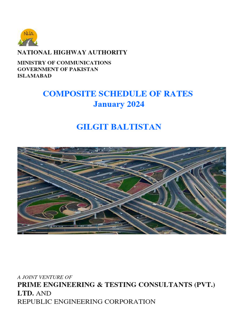 NHA-CSR 2024 Balochistan | Download Free PDF | Construction Aggregate ...