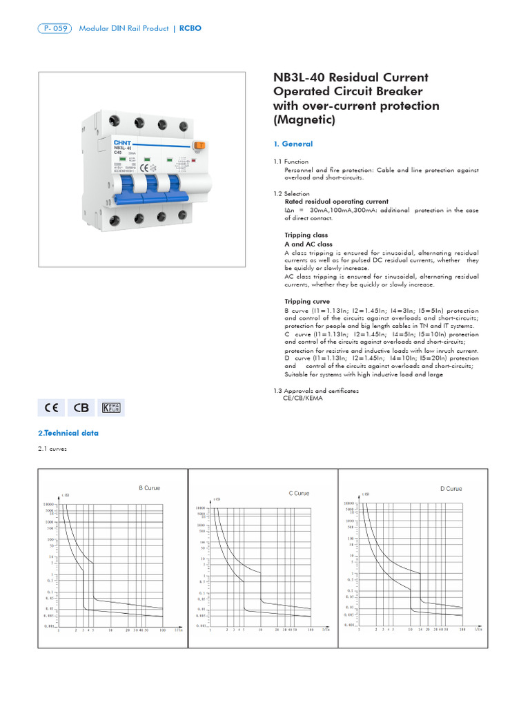 NB3L-40 Catalog | PDF | Electrical Engineering | Electricity