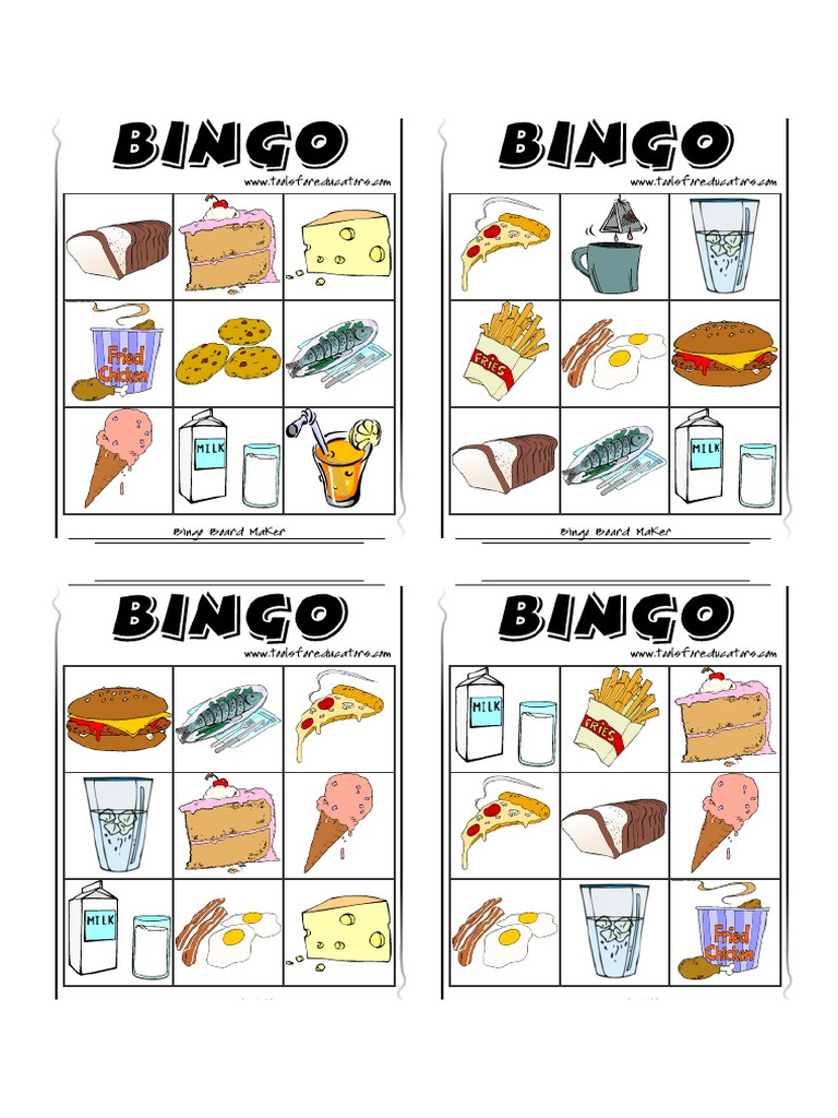 Bingo - Food | PDF