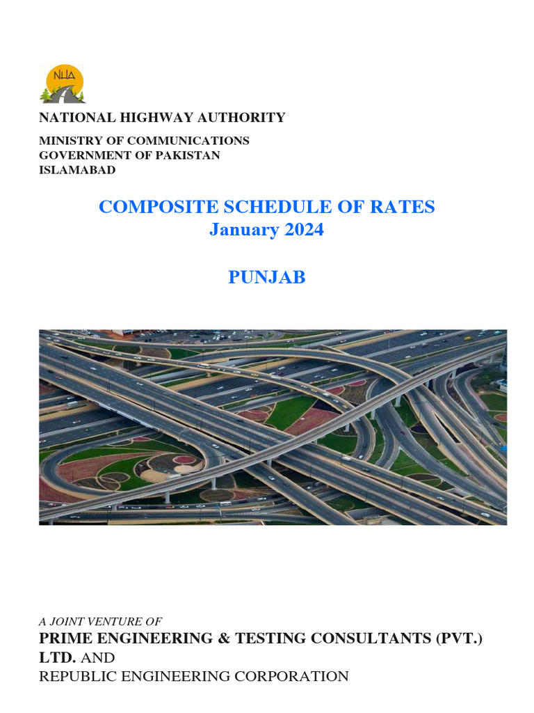 CSR 2024 Composite Rates for Punjab | PDF | Construction Aggregate ...