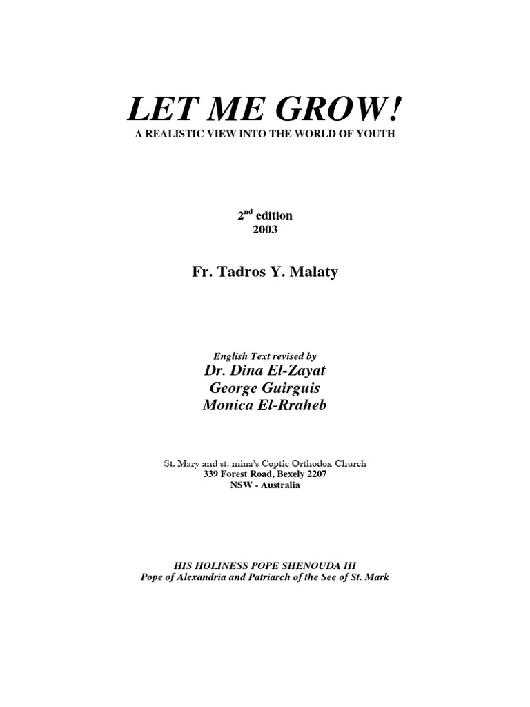 Let Me Grow | PDF | Adolescence | Jesus