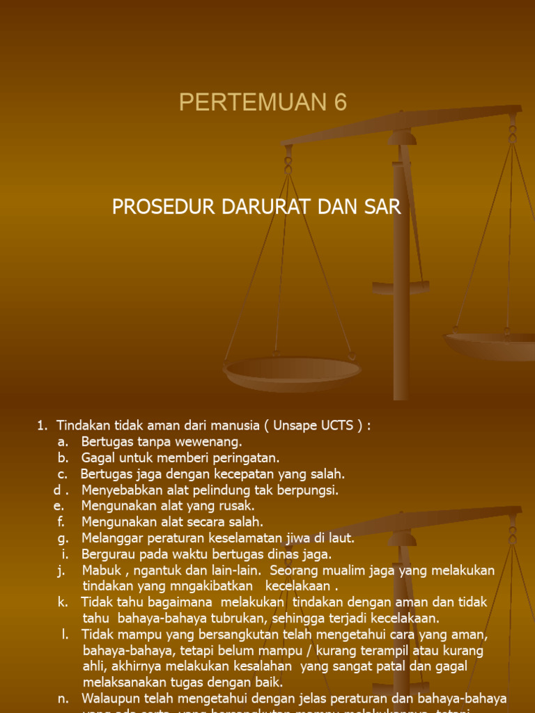 Prosedur Darurat Dan Sar - 6 | PDF | Teknologi & Rekayasa | Sejarah