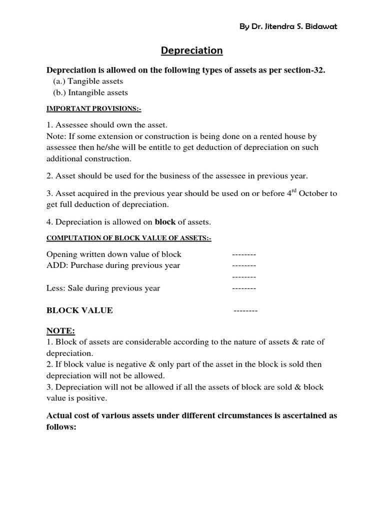 Depreciation 2021-22 | PDF | Depreciation | Tax Deduction