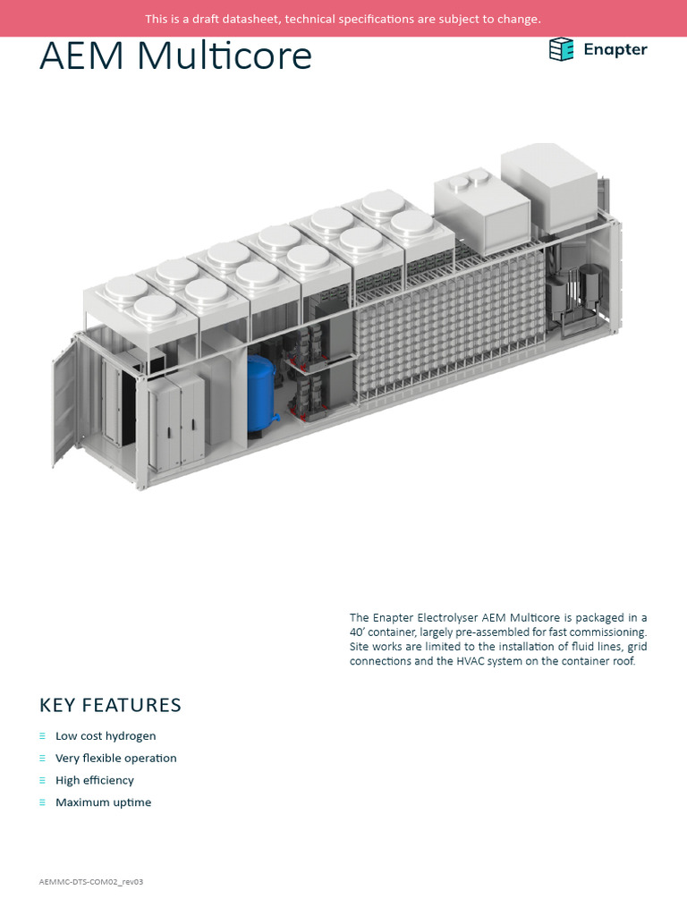 Enapter Datasheet AEM-Multicore EN COM | PDF | Physical Quantities | Energy Conversion