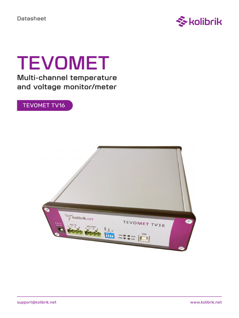 08 TEVOMET TV16 Datasheet (DV 2 0) 24092023 | PDF | Power Supply ...