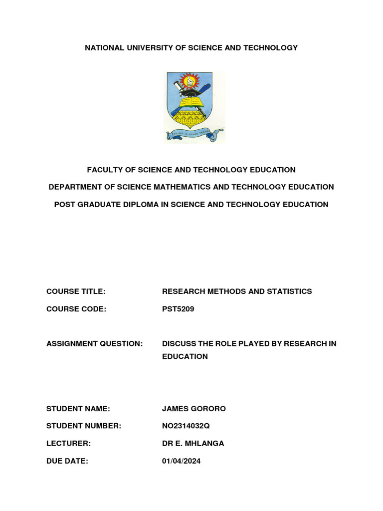 PST 5209 - James Gororo - Rewrite - Final | PDF | Program Evaluation ...