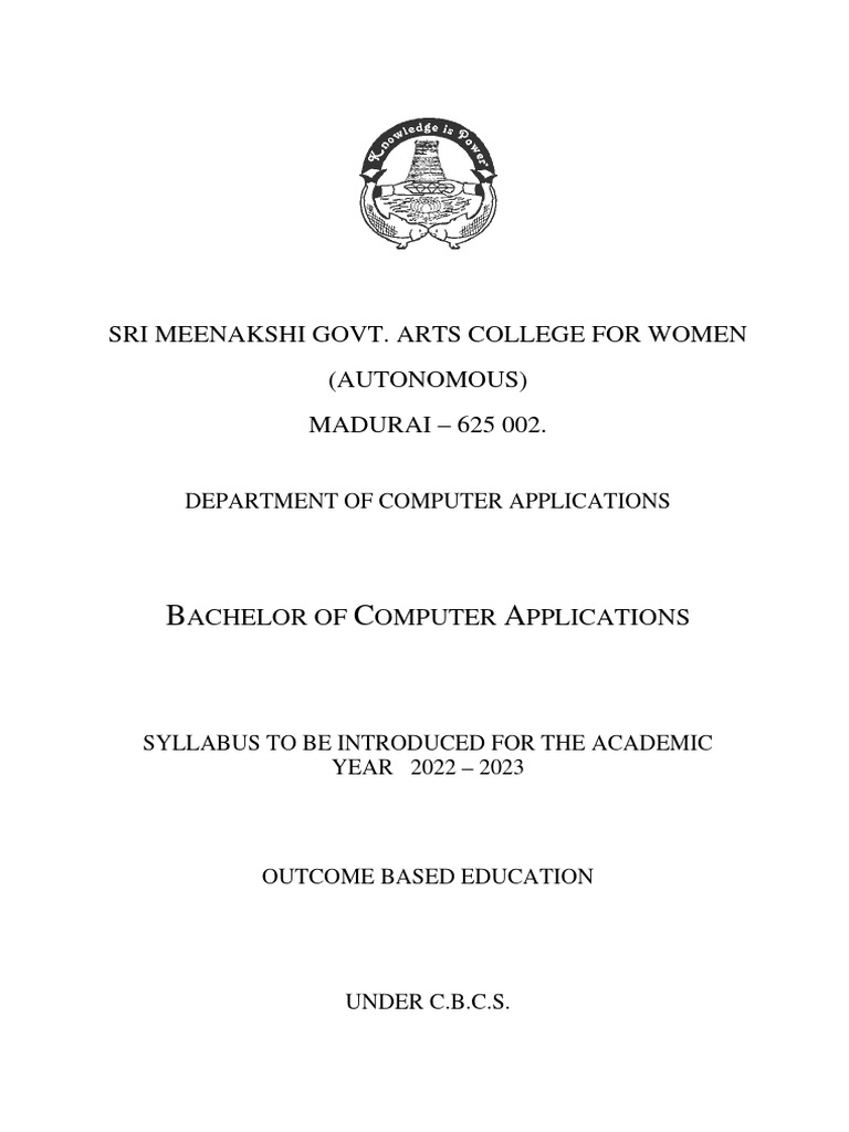 Bca Syllabus 2022 23 Code | PDF | Method (Computer Programming) | C++