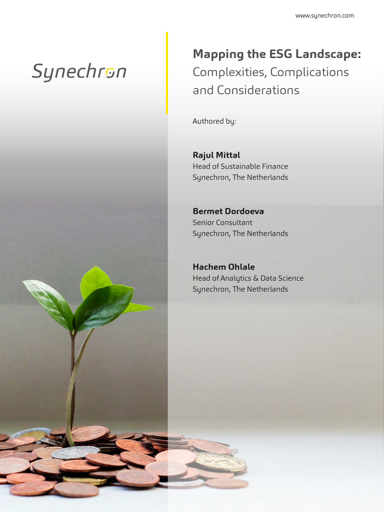 Mapping The ESG Landscape - TL | PDF | Sustainability | Economies