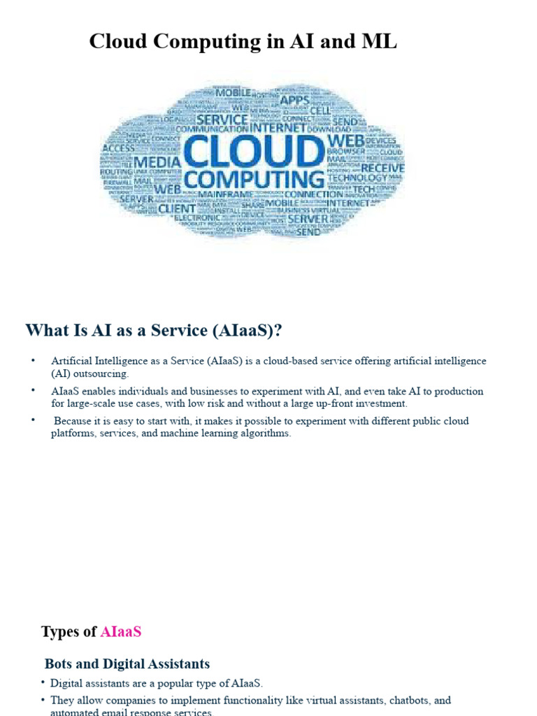 AI and ML in Cloud Computing | PDF | Cloud Computing | Machine Learning