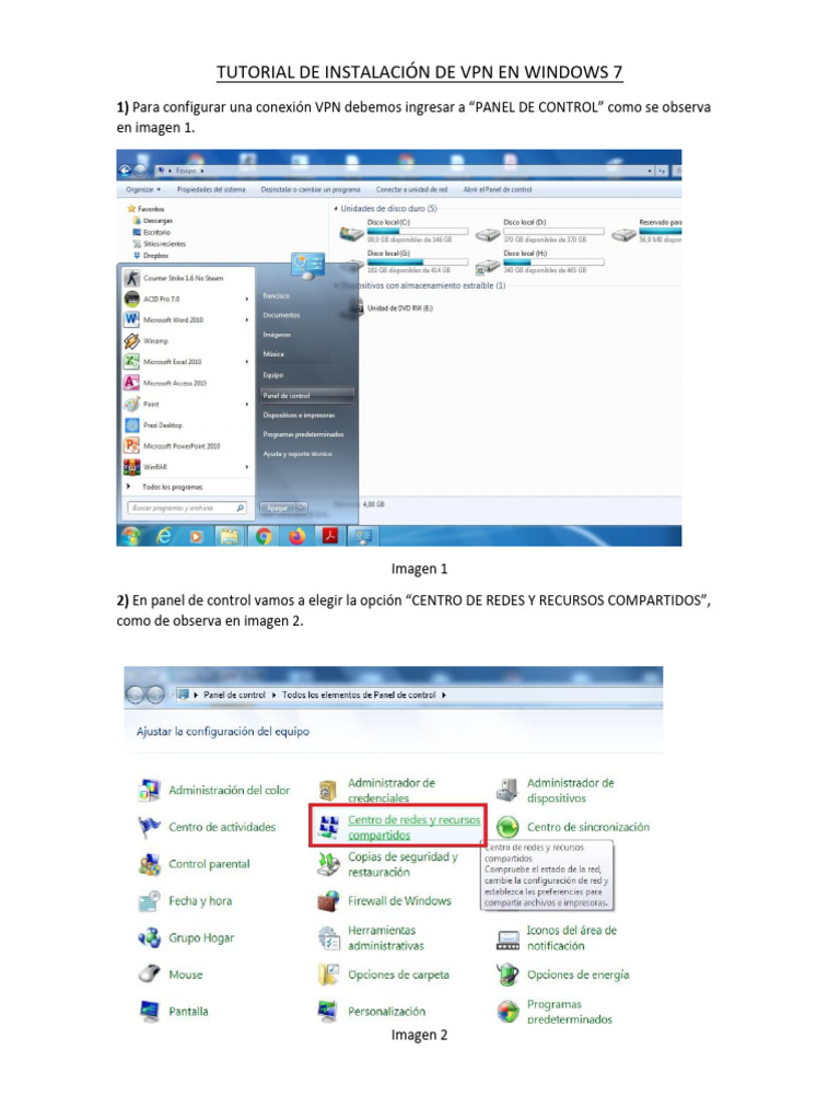 TUTORIAL VPN WINDOWS 7 | PDF | Red privada virtual | Microsoft Windows