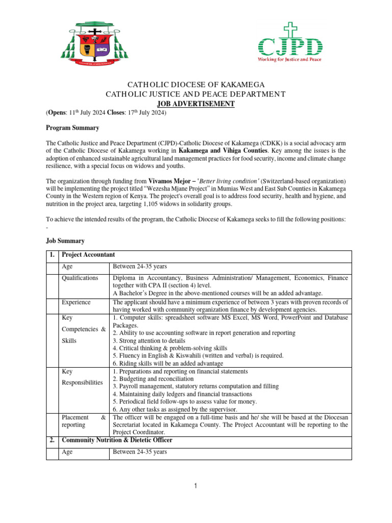 CJPD - CDKK Job Advertisement 2 | PDF | Public Health | Wash