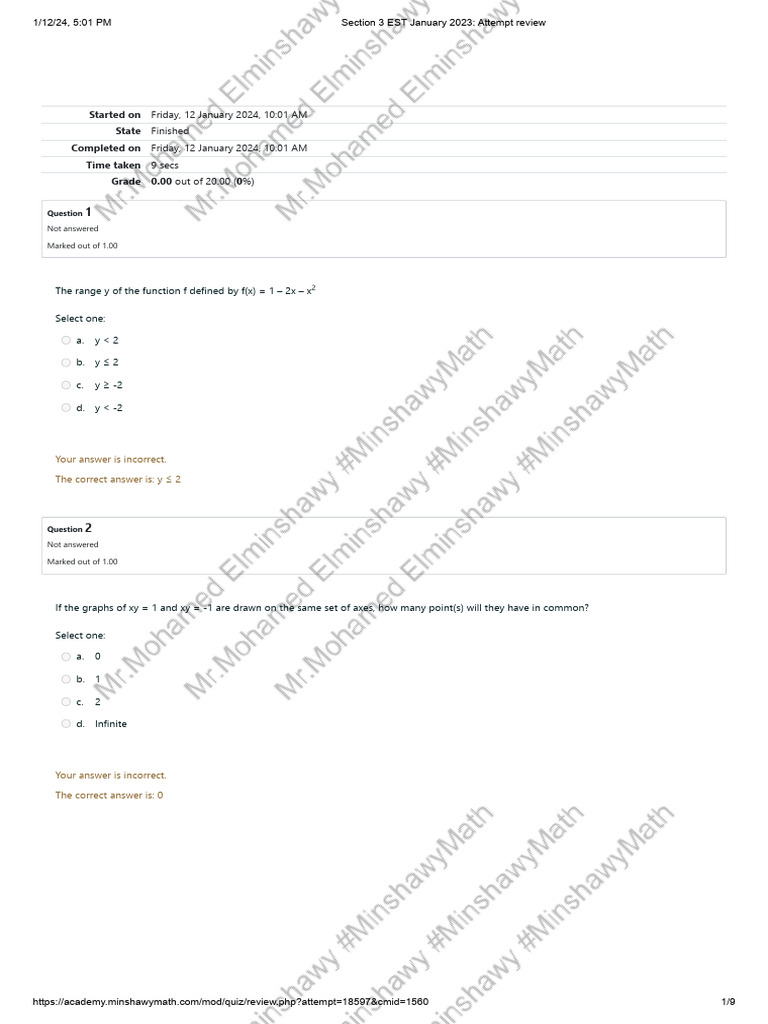EST January 2023 Exam Review | PDF