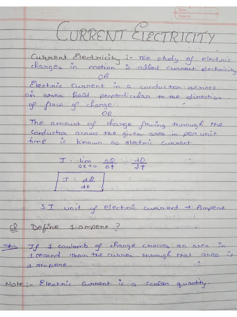Current Electricity | PDF