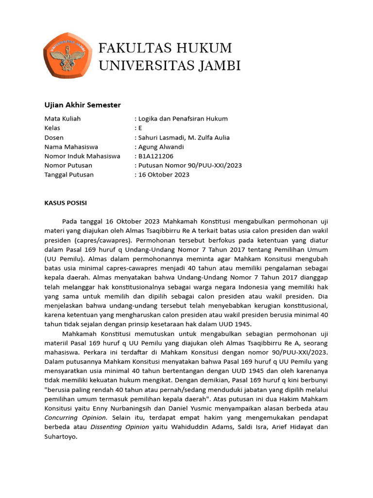UAS Logika - Template | PDF