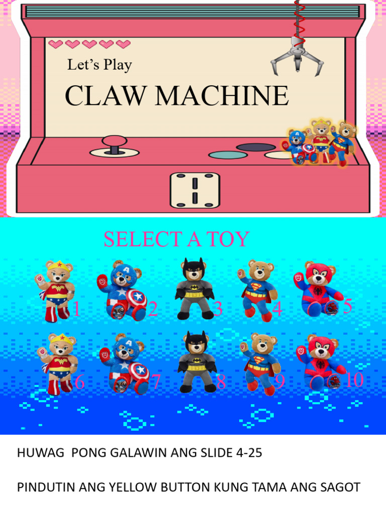 Claw Machine Game Instructions | PDF | Language Arts & Discipline