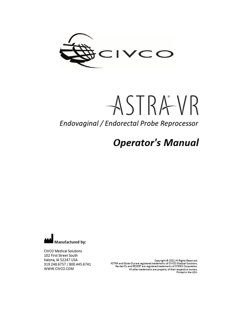 ASTRA VR Operators Manual | PDF | Qr Code | Barcode