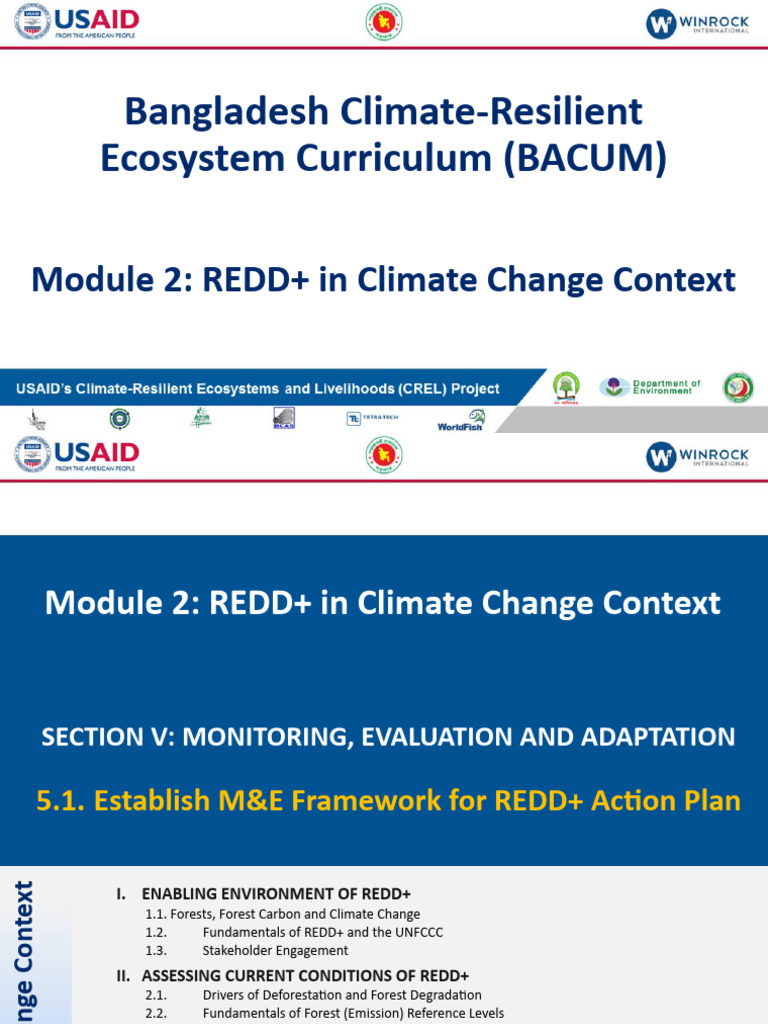 REDD 5.1 M E Framework | PDF | Monitoring And Evaluation | Evaluation