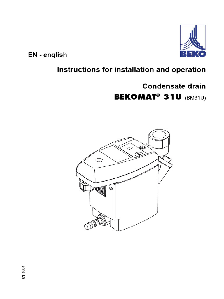 Bekomat 31u Manual en 01-1607 v01 | PDF | Pipe (Fluid Conveyance ...
