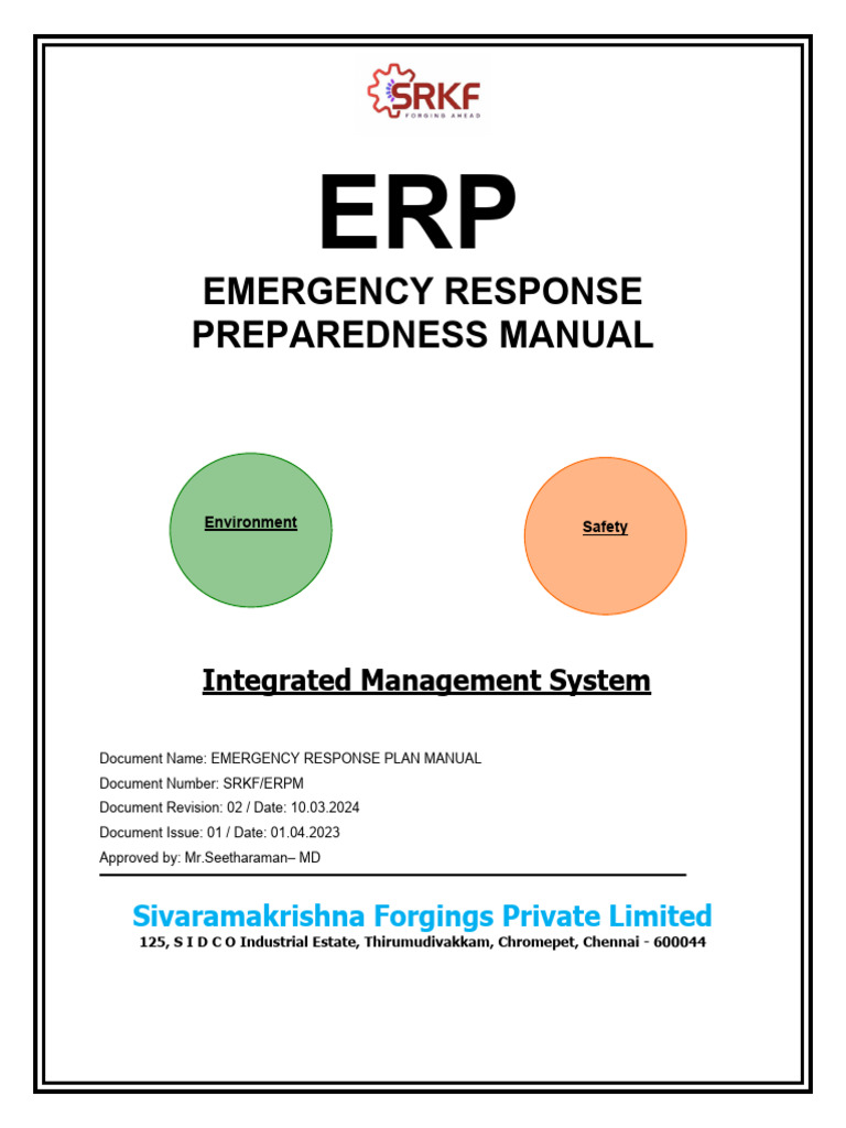4.1 ERP - Manual - SRKF-U-2 | PDF | Emergency | Fires
