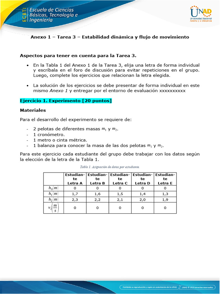 Anexo 1 - Tarea 3 ejercicios estabilidad dinámica y flujo de movimiento | Descargar gratis PDF ...