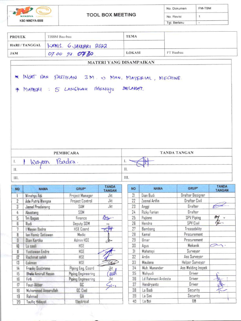 TBT - 6 Januari 2022 | PDF