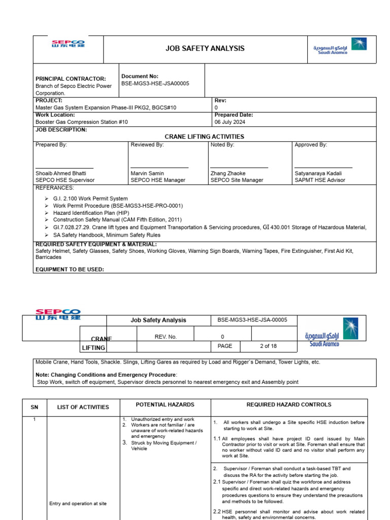 Crane Lifting Activities | PDF | Crane (Machine) | Waste