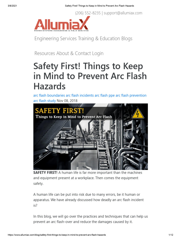 Safety First! Things to Keep in Mind to Prevent Arc Flash Hazards ...