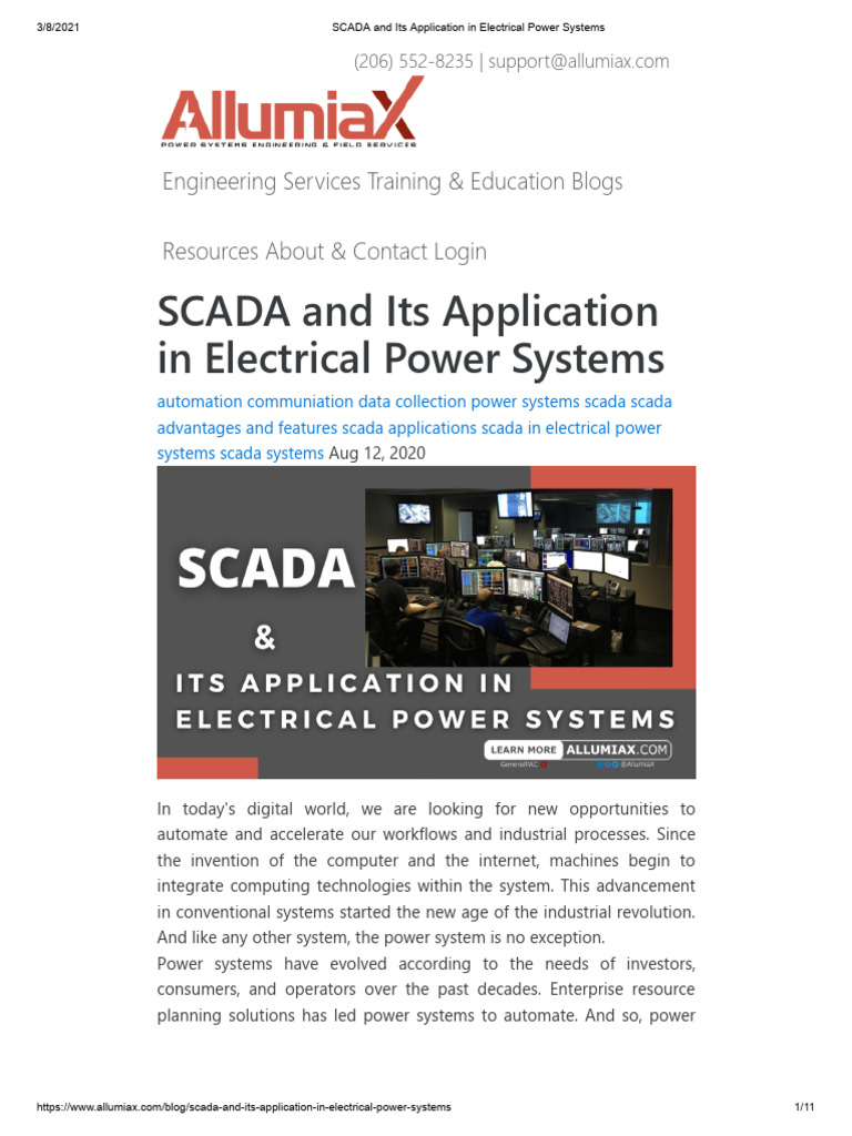 SCADA and Its Application in Electrical Power Systems | PDF | Scada | Programmable Logic Controller