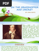 On The Grasshopper and The Cricket | PDF | John Keats | Poetry