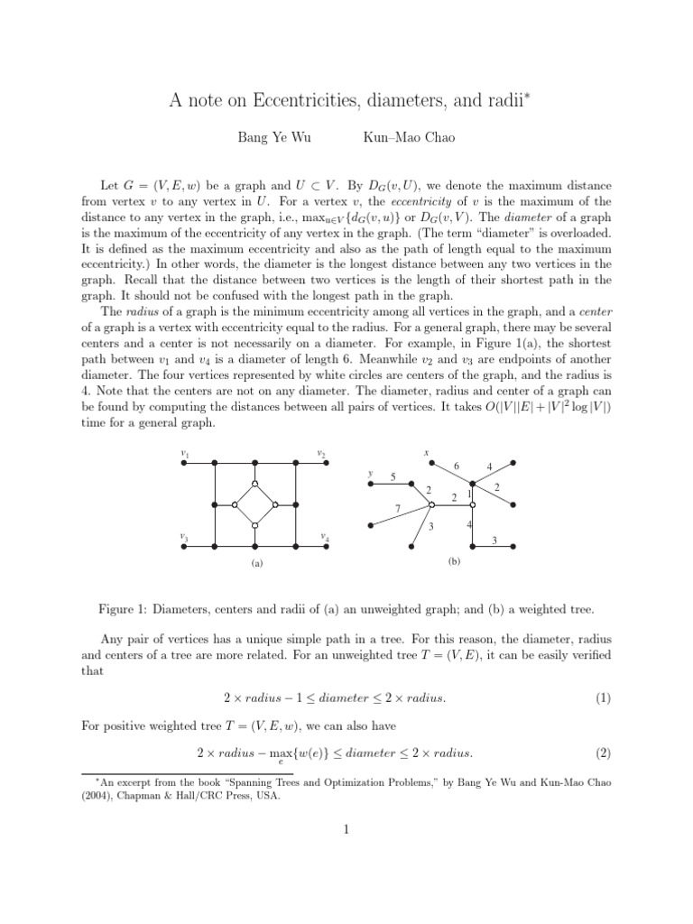 Diameter Pdf Computational Complexity Theory Combinatorics 9853