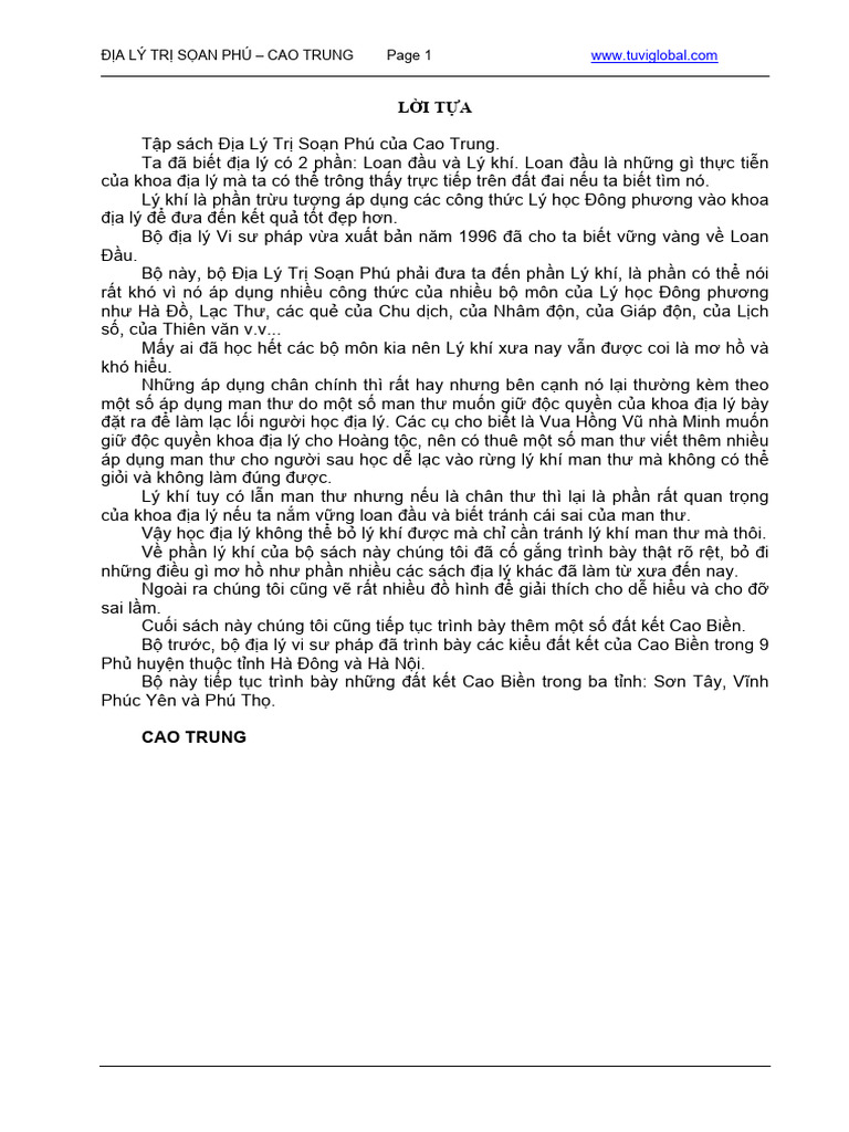 Dia Ly Tri Soan Phu | PDF