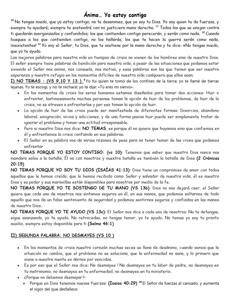 Ánimo... Yo Estoy Contigo | PDF | Teología | Biblia