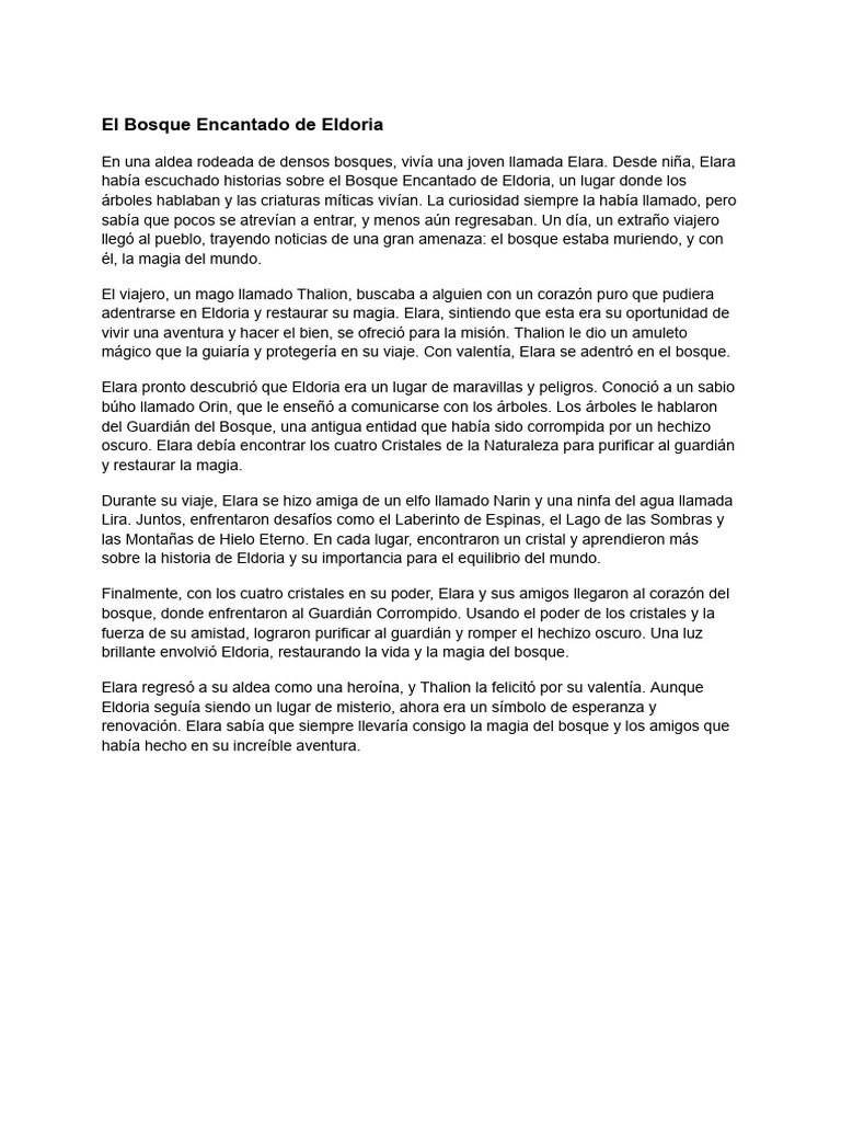 El Bosque Encantado de Eldoria | PDF | Religión y espiritualidad ...