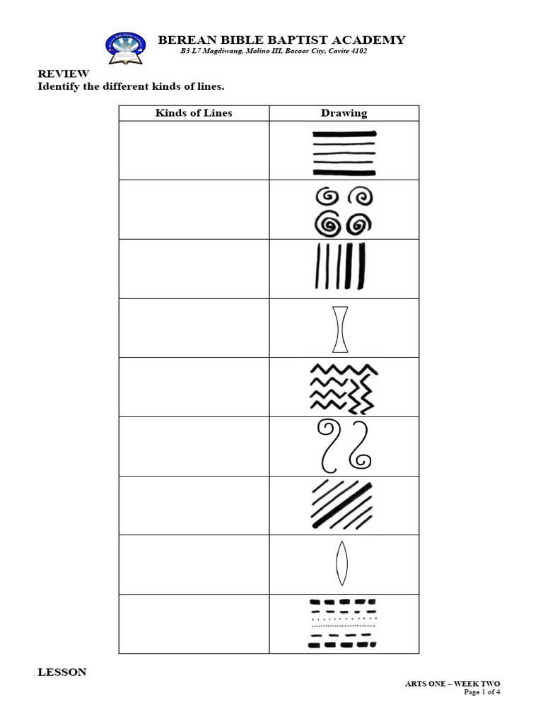 Week 2 ARTS Grade 1 | PDF | Shape | Rectangle