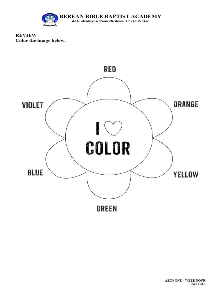 Week 4 ARTS Grade 1 | PDF