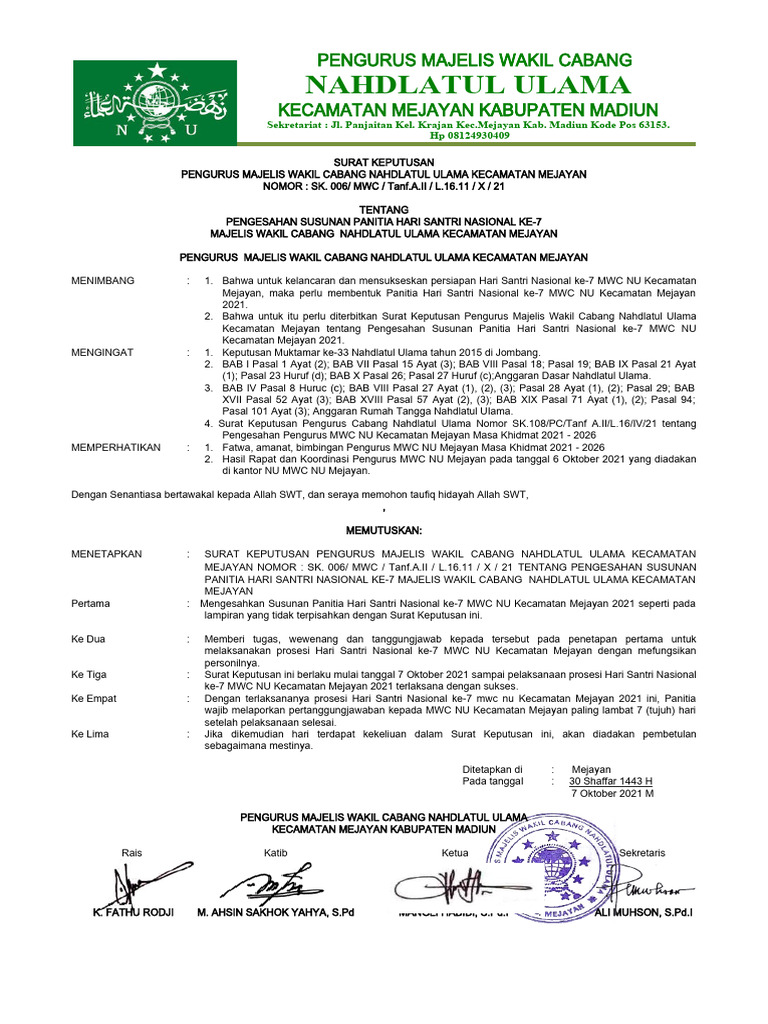 SK Panitia HSN | PDF