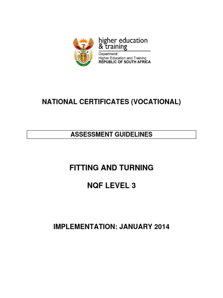 Fitting and Turning Level 3 Guidelines | PDF | Educational Assessment ...