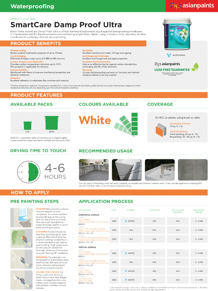 Asian Paints - Smartcare-Damp-Proof-Ultra-Pis | PDF